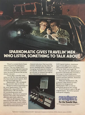 1977 Sparkomatic CB Radio Magazine PRINT AD Citizen Band Radio Vintage ...
