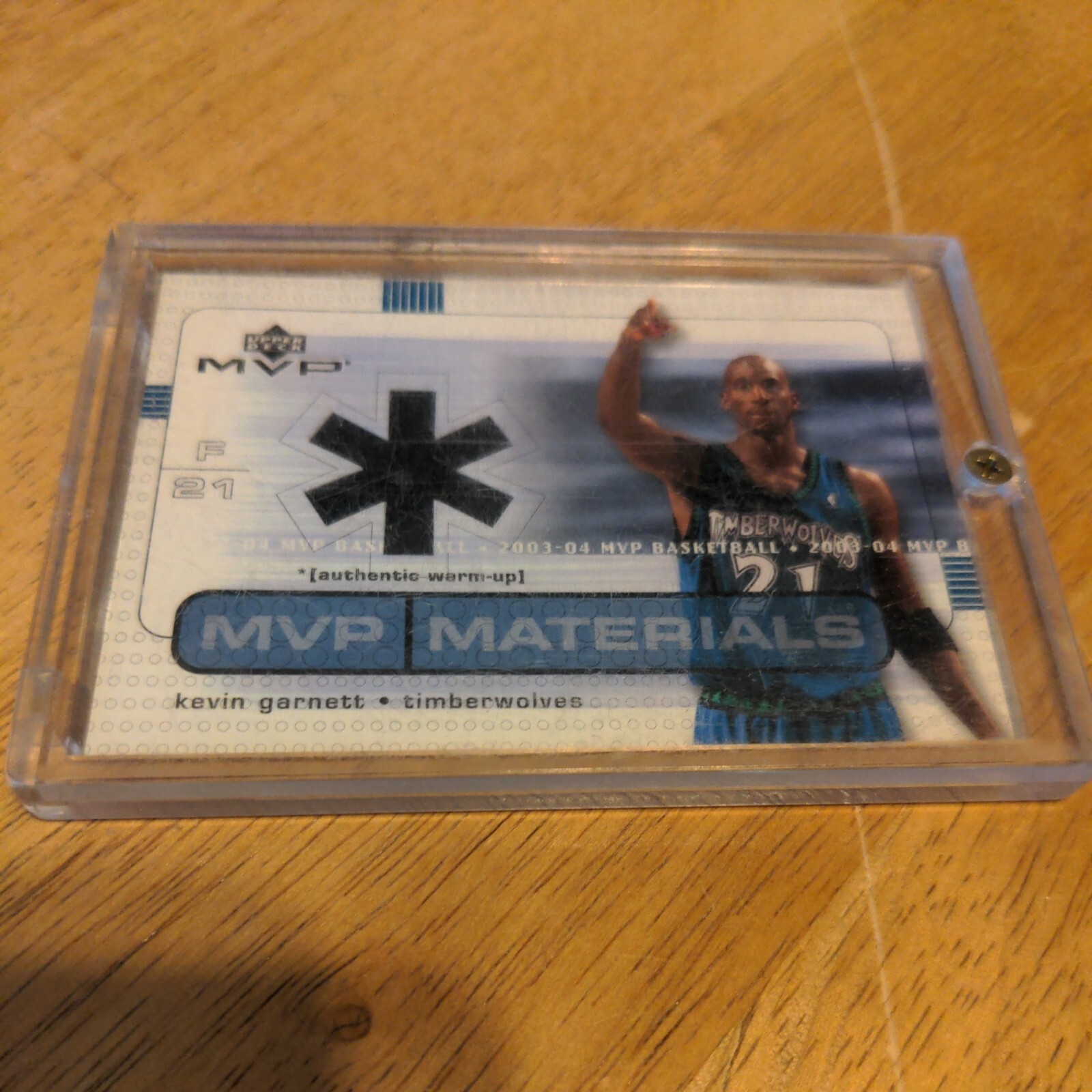 Kevin Garnett - 2003 Upper Deck MVP "MVP Materials" Game-Used Warm-Up ...