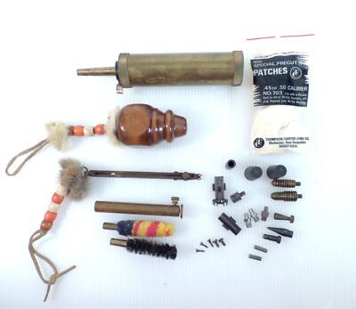 Vintage CVA Black Powder Muzzle Loader + Cleaning Accessories and Misc ...
