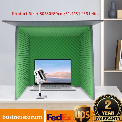 Desktop Soundproof Cover Noise Isolation Booth Vocal Sound Absorbing ...