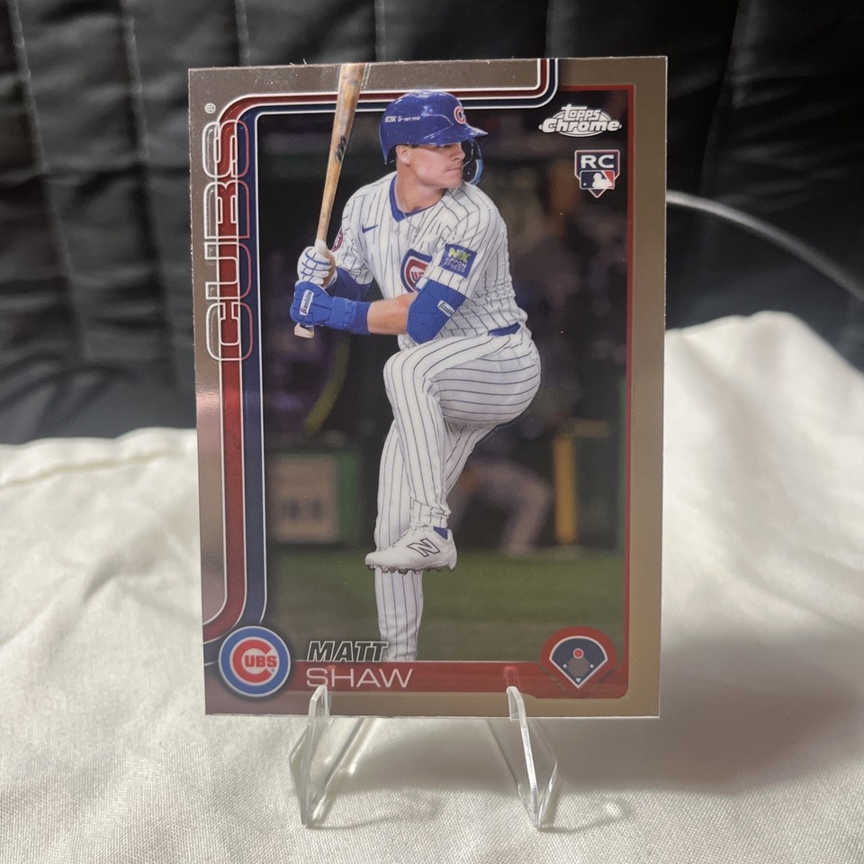 2025 Topps Chrome #219 Matt Shaw X-Fractor AND Base - Chicago Cubs | eBay