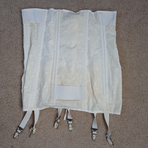 Vintage Sears Corset Women’s White Lace Up Girdle Lingerie Intimates ...