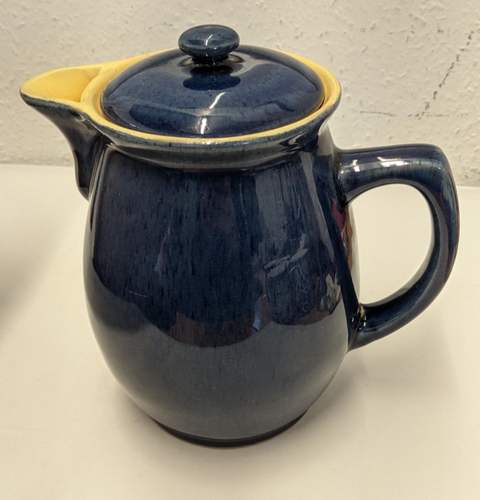 Denby Stoneware 2 Pints Lidded Jug Navy Blue Speckled Pattern Lidded ...