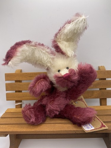 Vintage 90’s Artisan Jointed Mohair Bunny Rabbit Stuffed Animal Plush ...