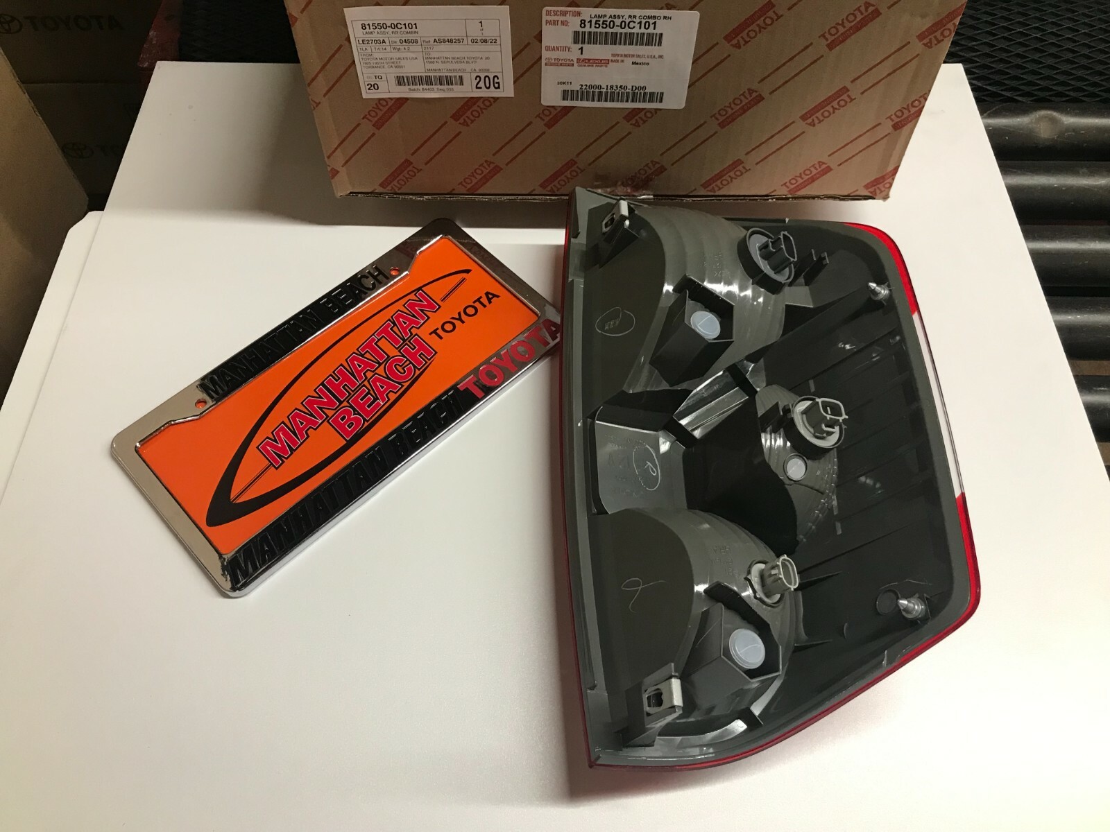 14-21 TUNDRA REAR TAIL LIGHT RIGHT SIDE REAR GENUINE TOYOTA 81550-0C101 ...