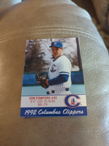 1992 Cracker Jack Columbus Clippers Baseball Don Stanford #10 | eBay
