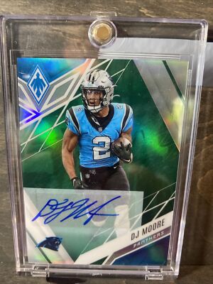 2022 Phoenix DJ Moore Green Auto Autograph #/5 Panthers 🔥🔥 | eBay
