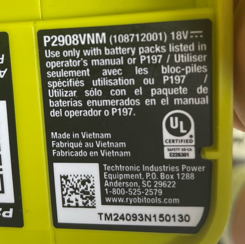 RYOBI ONE+ 18V Cordless Grass Shear and Shrubber Trimmer Tool Only No ...