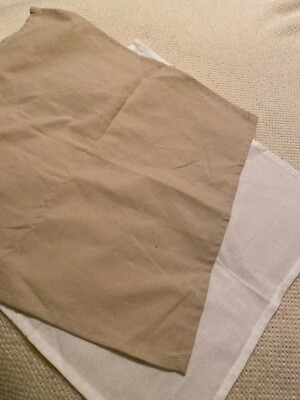 2 Food Network Napkins Tan and White 18x18 | eBay