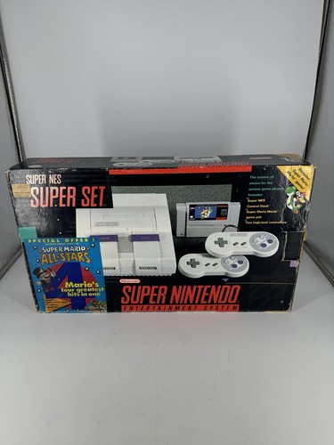 Super Nintendo Mario World All-Stars Console CIB Complete in Box System ...