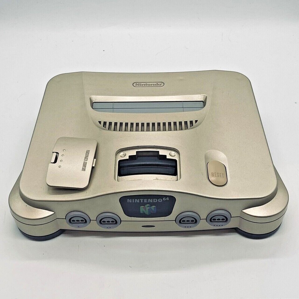 Nintendo 64 Gold Console N64 Chose Original Controller Cables REGION ...