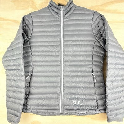 New Stio Pinion Down Sweater Jacket Outerwear Magnet Grey Women’s Size ...