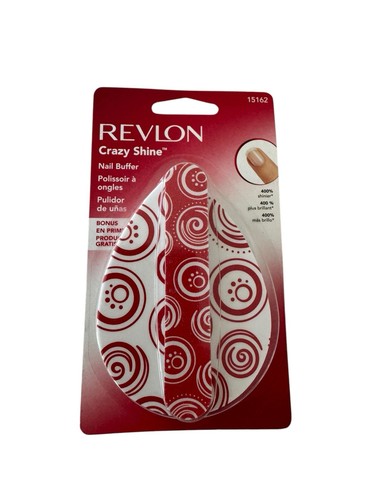 REVLON Crazy Shine Nail Buffer/ Mini Nail File Top Coat Shine Manicure ...