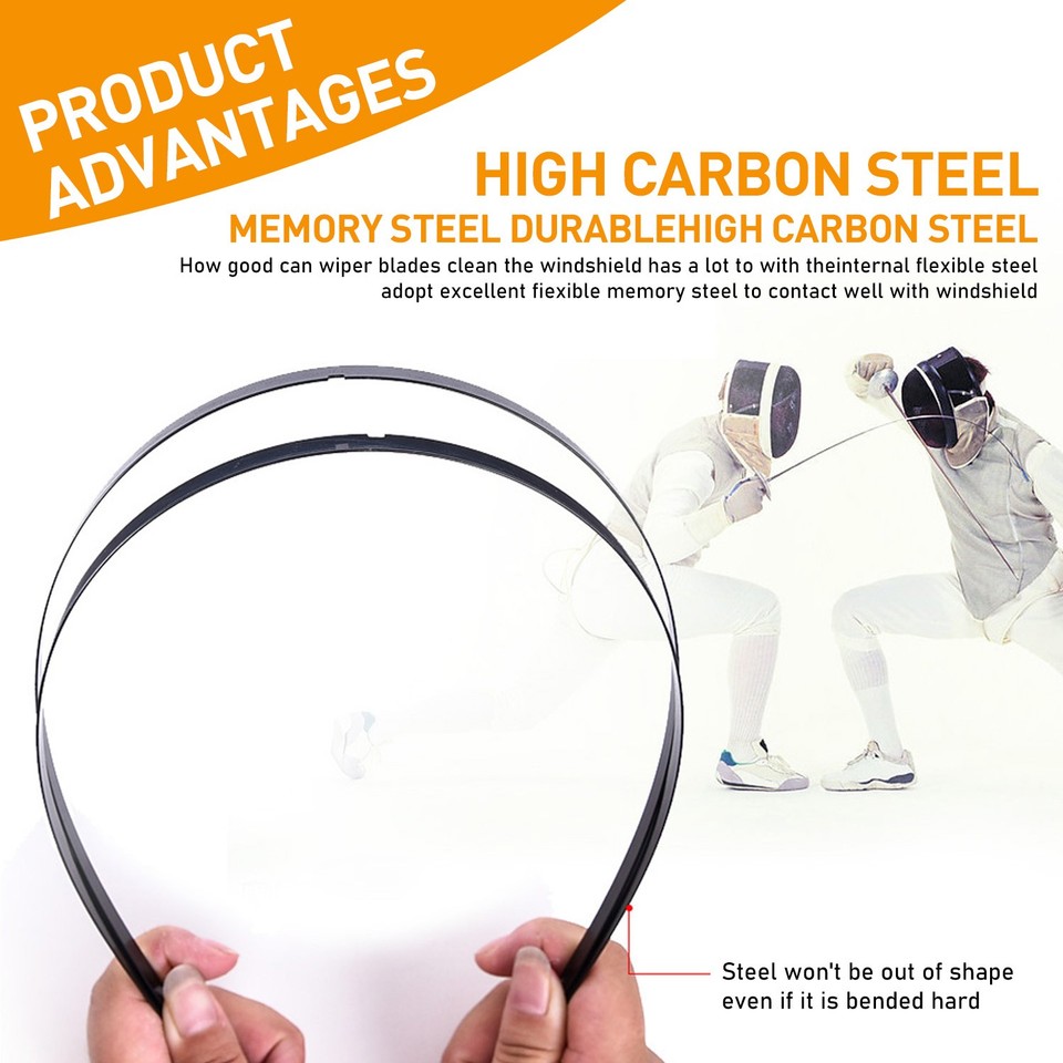 High Quality Windshield Wiper Blades Streak-Free Spotless 24inch+21inch ...