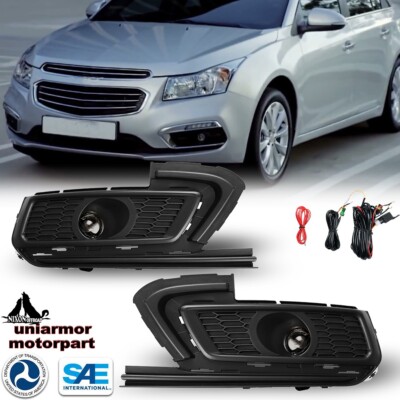 For 2015-2016 Chevy Cruze Fog Lights Front Bumper Driving Lamps w ...