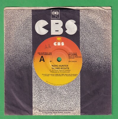 Marc Hunter (Dragon) 1979 45rpm single - Island Nights / East To The ...