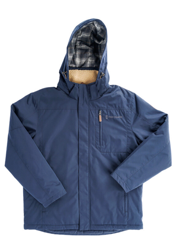 Free Country Repreve Microfiber Inner Quilted Ridge Jacket W/ Hood ...