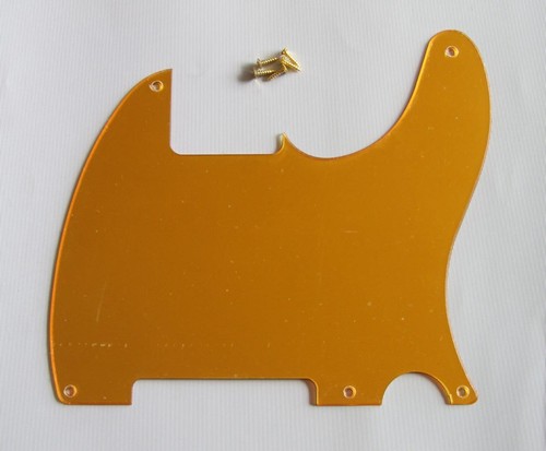 Gold Mirror 5 Hole Pickguard Scratch Plates fits Fender Esquire Tele ...