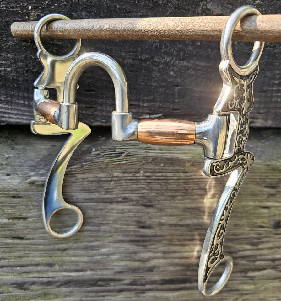 Western Correction Bit - Stainless - Black Inlay - 5 1/8" Mouth-7.5 ...