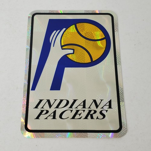 VTG Indiana Pacers Old Logo Vending Sticker NBA Basketball Prismatic ...