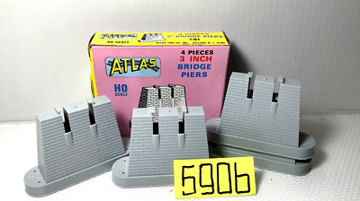 Atlas #81 3 Inch Bridge Piers - 4 Pieces , Layout Scenery, HO ,1/87 ...