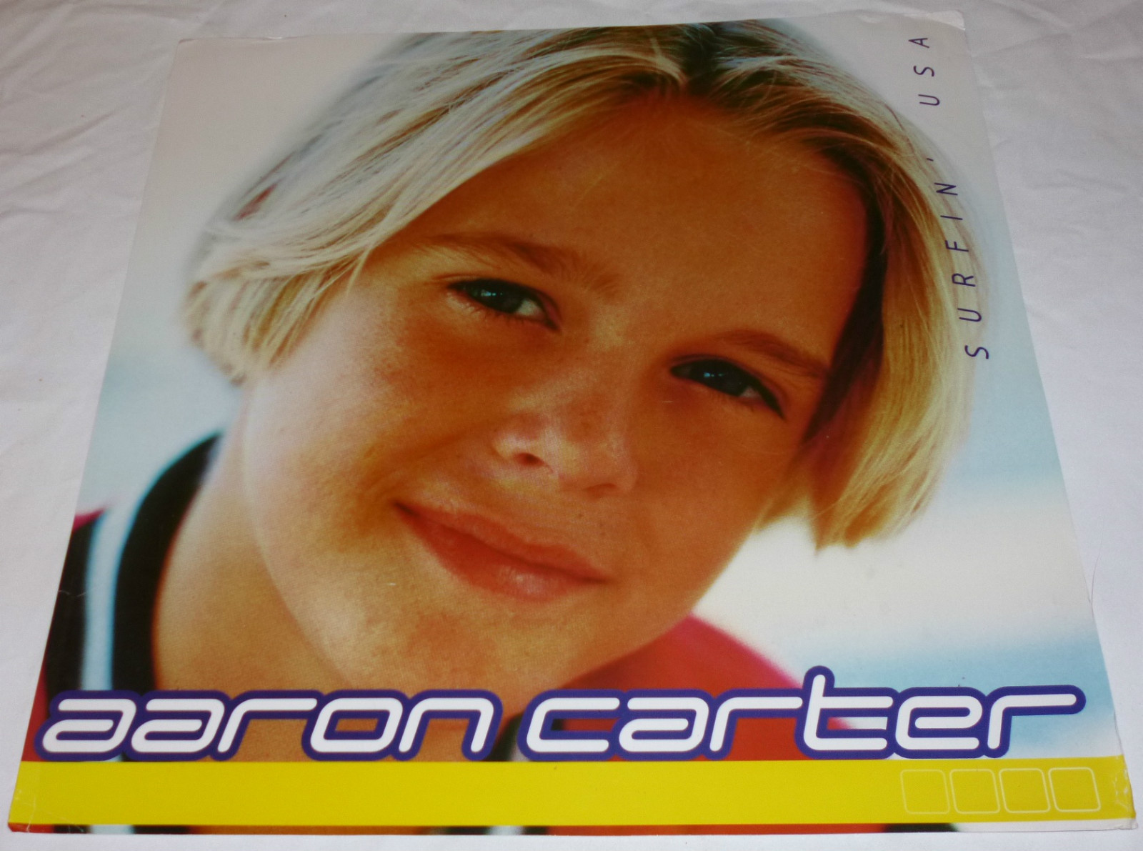 AARON CARTER SURFIN' USA POSTER FLAT VERY RARE 1999 OFFICIAL MUSIC ...