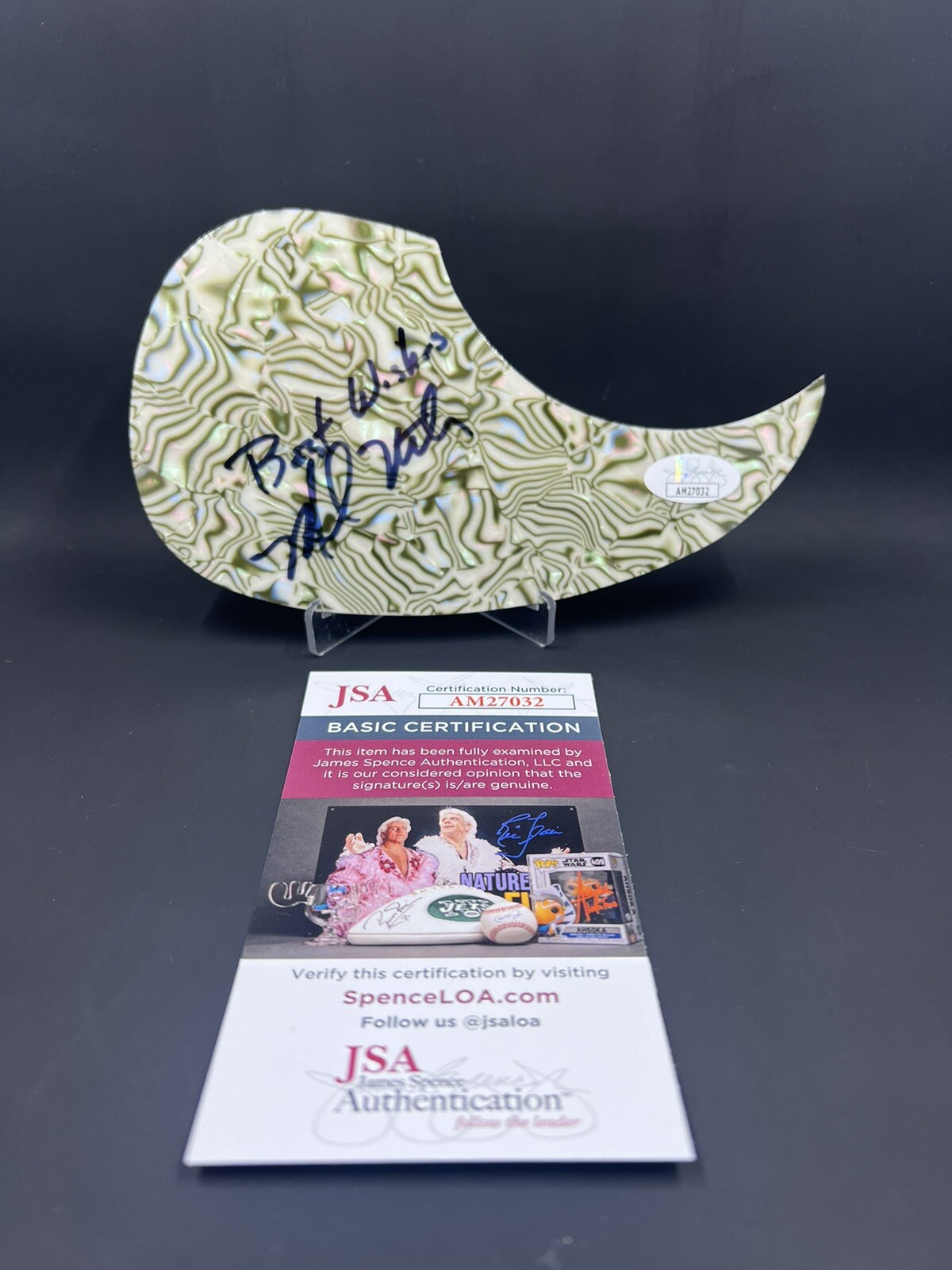 Michael Utley Signed Guitar Pick Guard JSA Jimmy Buffet’s Coral Reefer ...