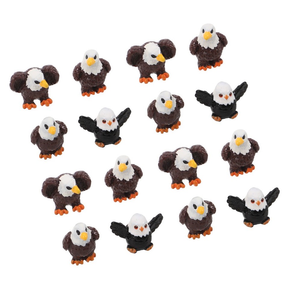 16pcs Eagle Statue: Resin Miniature Bird Figurine Eagle Ornament ...