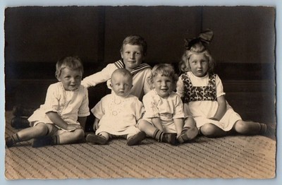 1922 Children And Baby Siblings RPPC Photo Posted Vintage Postcard | eBay