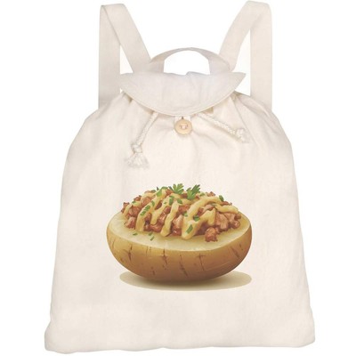 'Stuffed Potato with Bacon' Canvas Rucksack / Backpack (RK00038407) | eBay