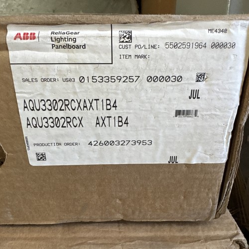 NEW ABB - GE AQU3302RCXAXT1B4 Loadcenters and ReliaGear Lighting ...