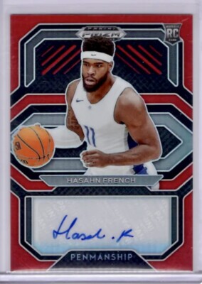 2021-22 PRIZM DRAFT HASANH FRENCH NBA ROOKIE RC AUTO #45/199 RED | eBay