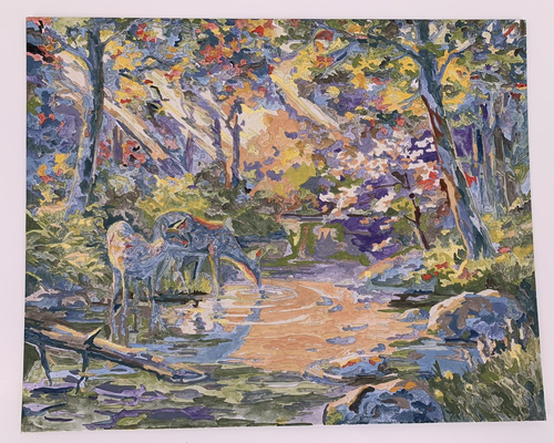 PLAID - PAINT BY NUMBER - Do Ray Me Creek 16" X 20" Completed #22050 ...