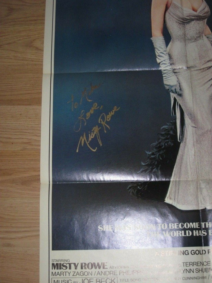 Vintage 1976 Goodbye Norma Jean Misty Rowe Signed Movie Poster/Marilyn ...