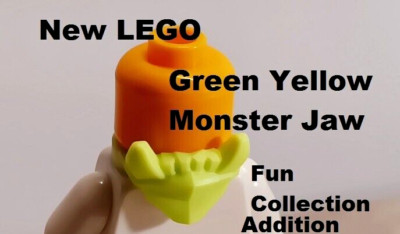 New LEGO Monster Jaw FACE Mask Lower Yellow Green TURN YOUR FIG CREEPY ...