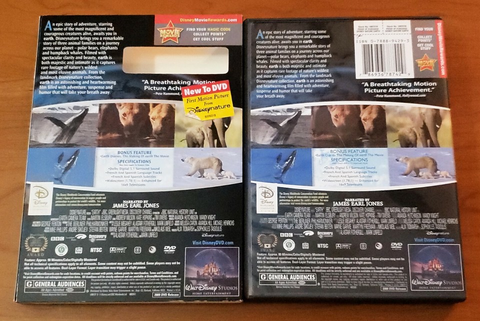 Disneynature - Earth (DVD, 2009) w/ Slipcover 786936787429| eBay