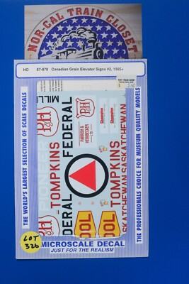 Microscale HO Scale Canadian Grain Elevator Signs #2 1985+ Lot 326 | eBay