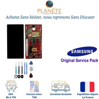 Original Ecran LCD Complet Avec Châssis Rouge Pour Samsung Galaxy Note ...