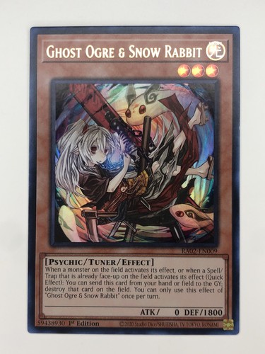 Yugioh Ghost Ogre & Snow Rabbit RA02-EN009 Ultra Rare 1st Edition Near ...