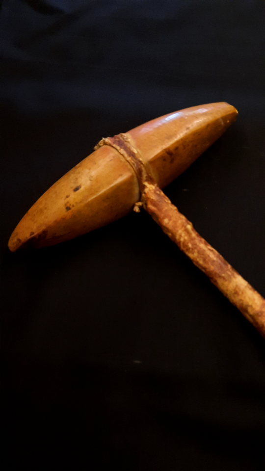 Antique Native American Stone War Club Red Vermilion Skullcracker | eBay