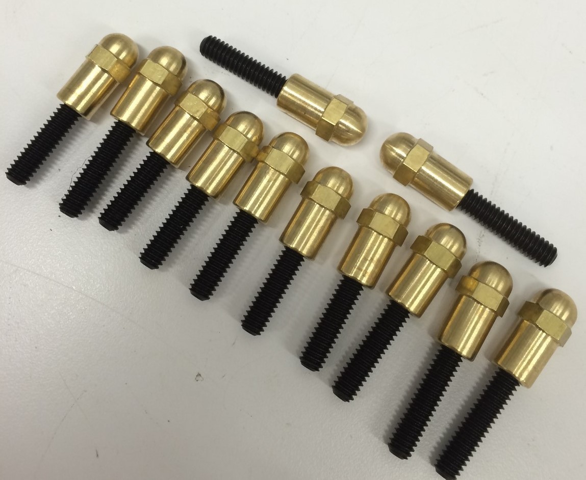 14 BRASS ACORN VALVE COVER BOLT SET BB FORD 429 460 NUT BBF STUDS BIG ...