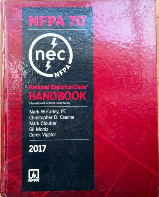NFPA 70 National Electrical Code Handbook 2017 Edition Hardcover NEC ...