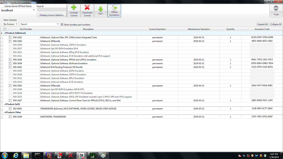 IXIA XG12 12-SLOT MODULAR CHASSIS WITH PERMANENT LICENSE IxOS 6.91 ...