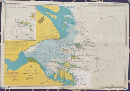 Admiralty 1199 CHINA EAST COAST NINGBO GANG TO CHANGJIANG KOU CHART MAP ...