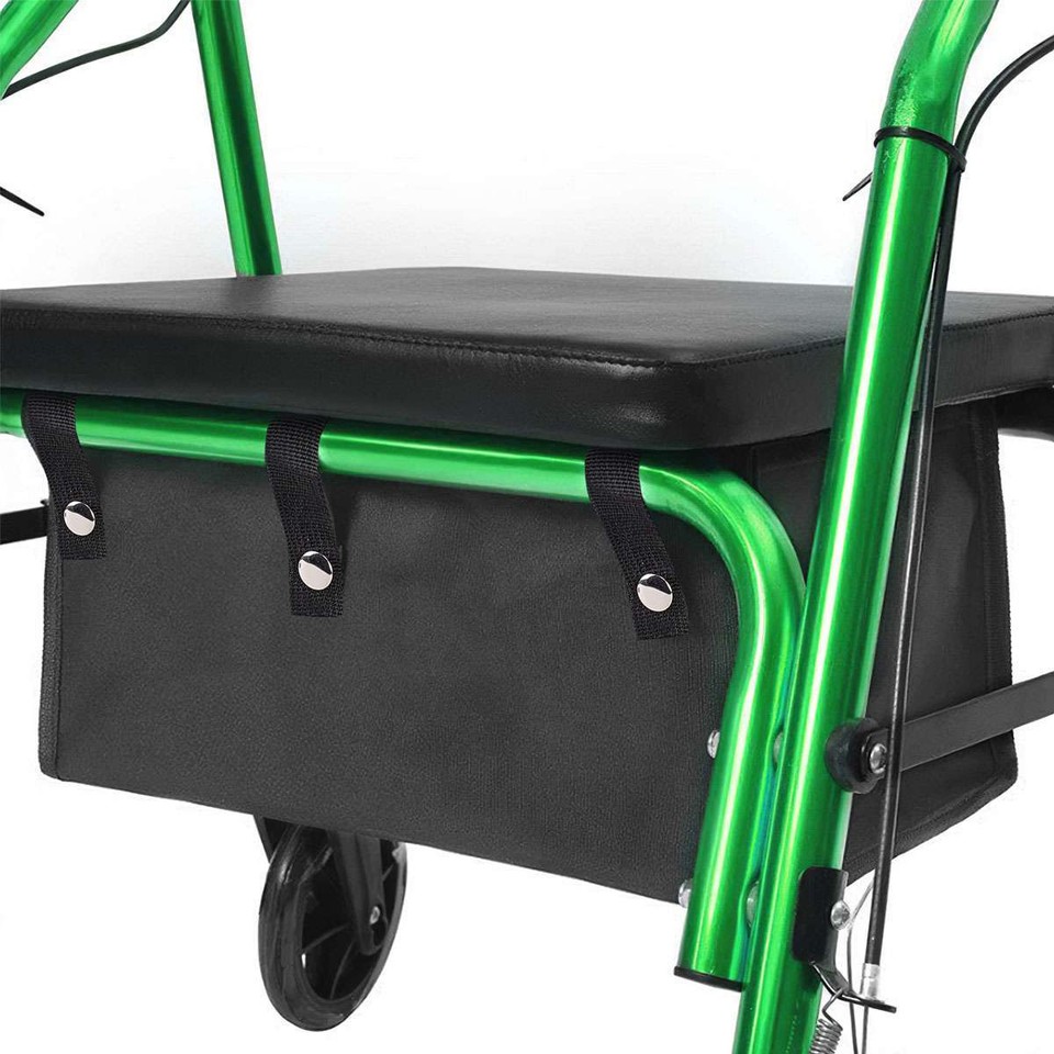 Under Seat Rollator Storage Bag Tote Black Basket for Walker 4 Wheel ...