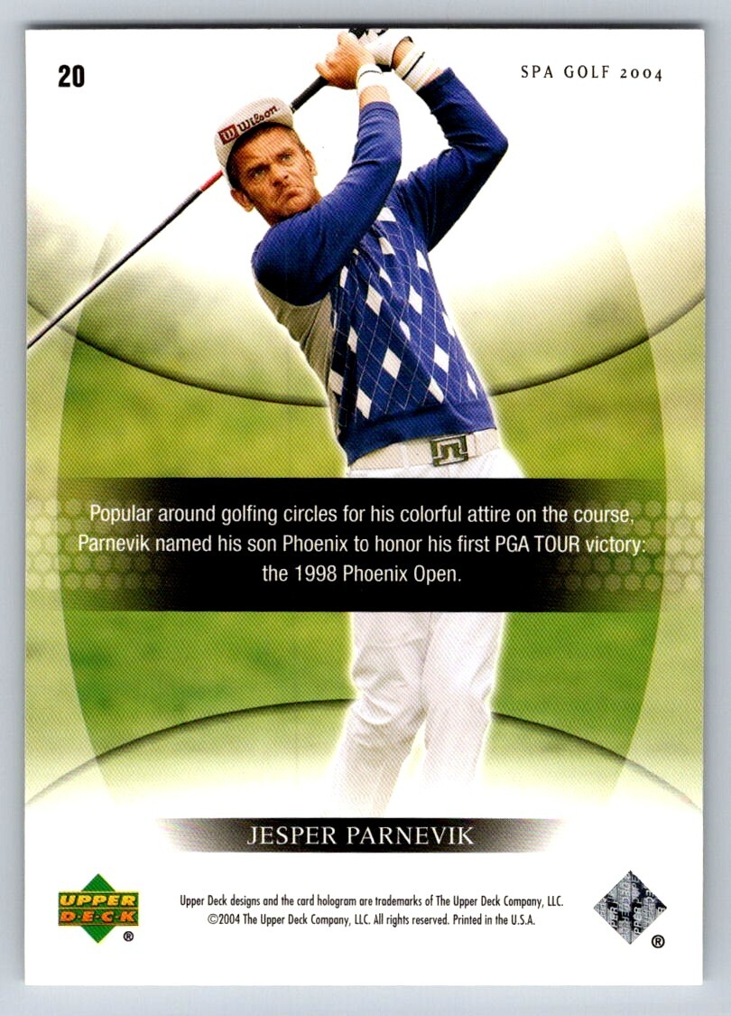 2004 Upper Deck SP Authentic Golf Card - Jesper Parnevik #20 | eBay
