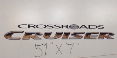 CROSSROADS 2011 CRUISER RV SIDE/REAR LOGO DECAL 51x7 CAMPER MOTORHOME ...