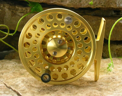 GOLD 2 5/8" Click & Pawl FLY Reel - 2/3wt Size - SMALL ALUMINUM FLY ...