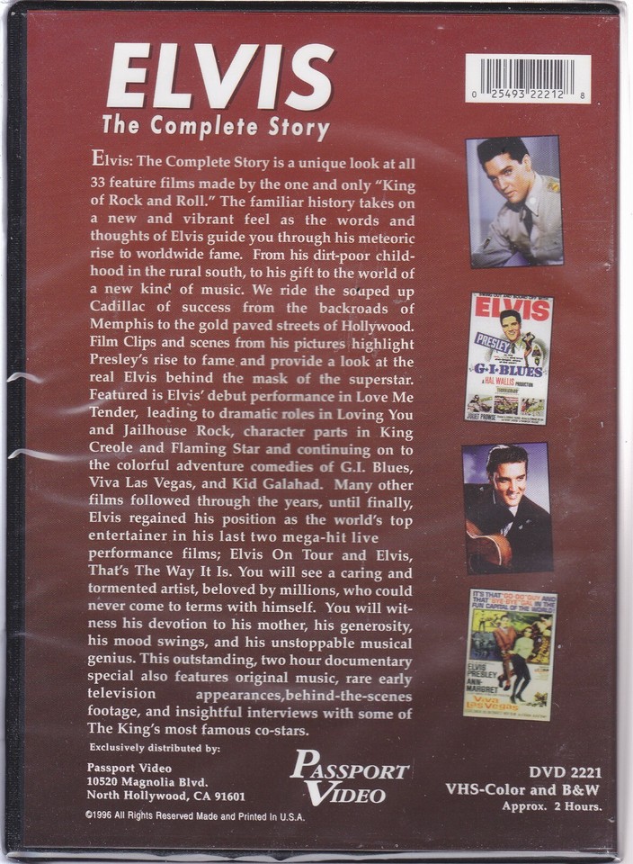 Elvis - The Complete Story DVD NEW | eBay
