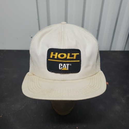 VTG 80's Snapback Mesh Trucker Hat Cap Holt CAT Heavy Machinery | eBay